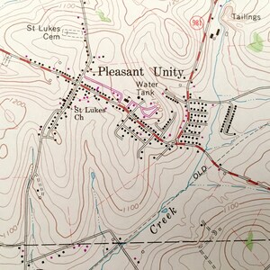 Antique Mammoth, Pennsylvania 1967 US Geological Survey Topographic Map ...