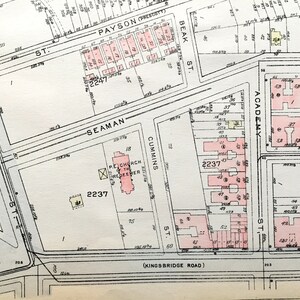 Antique Manhattan, New York City Map From Bromley's 1934 Manhattan Land ...