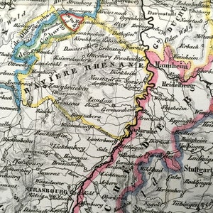 Antique 1835 Ancient Germany Map From JG Heck's Atlas Géographique ...