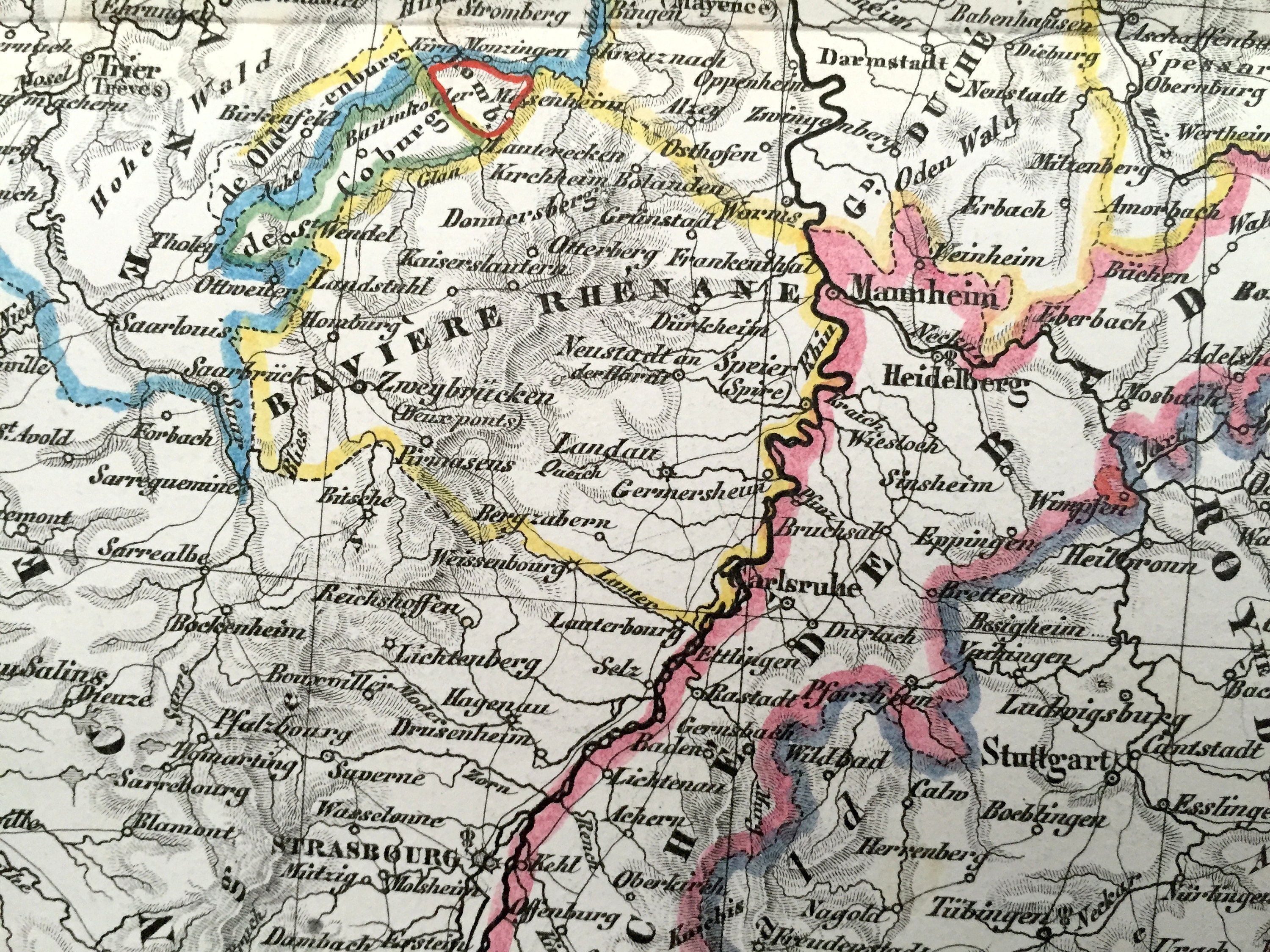 Antique 1835 Ancient Germany Map From JG Heck's Atlas Géographique ...