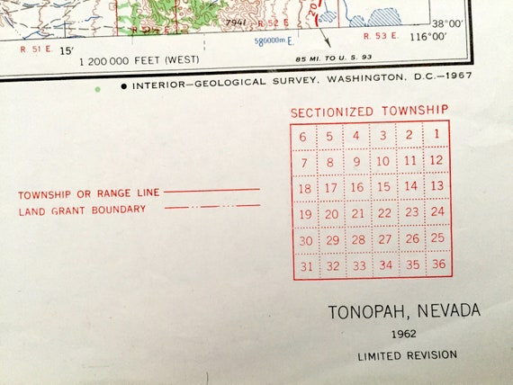 Art & Collectibles Lithographs Prints Nye County Nevada 1962 US ...