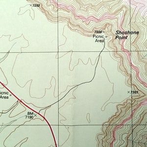 Antique Phantom Ranch, Arizona 1988 US Geological Survey Topographic ...