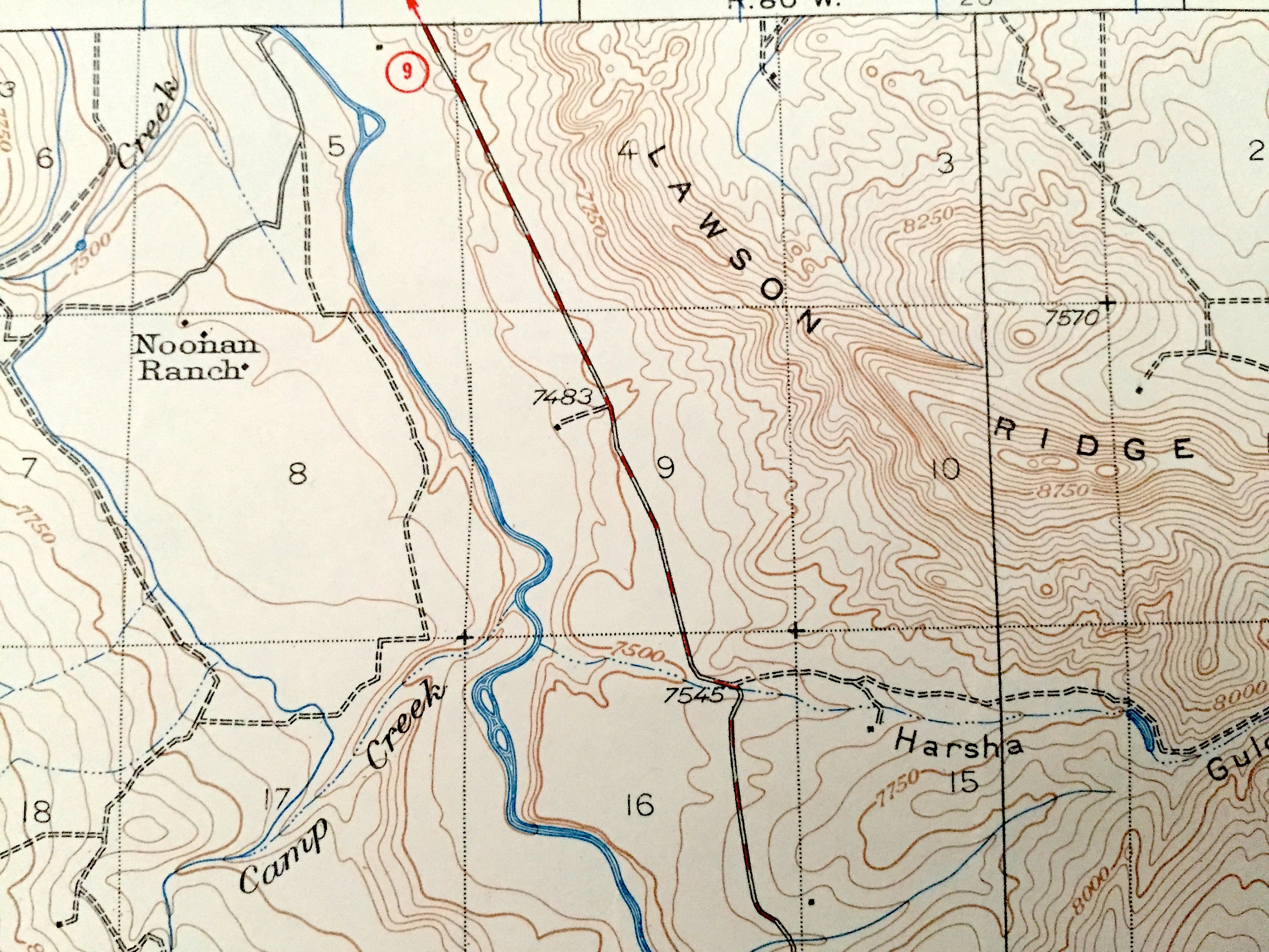 Antique Mt. Powell, Colorado 1933 US Geological Survey Topographic Map ...