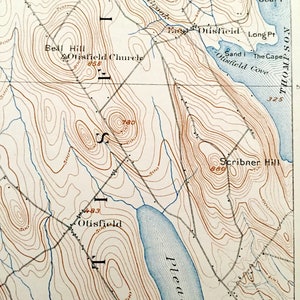 Antique Norway, Maine 1896 US Geological Survey Topographic Map – long ...