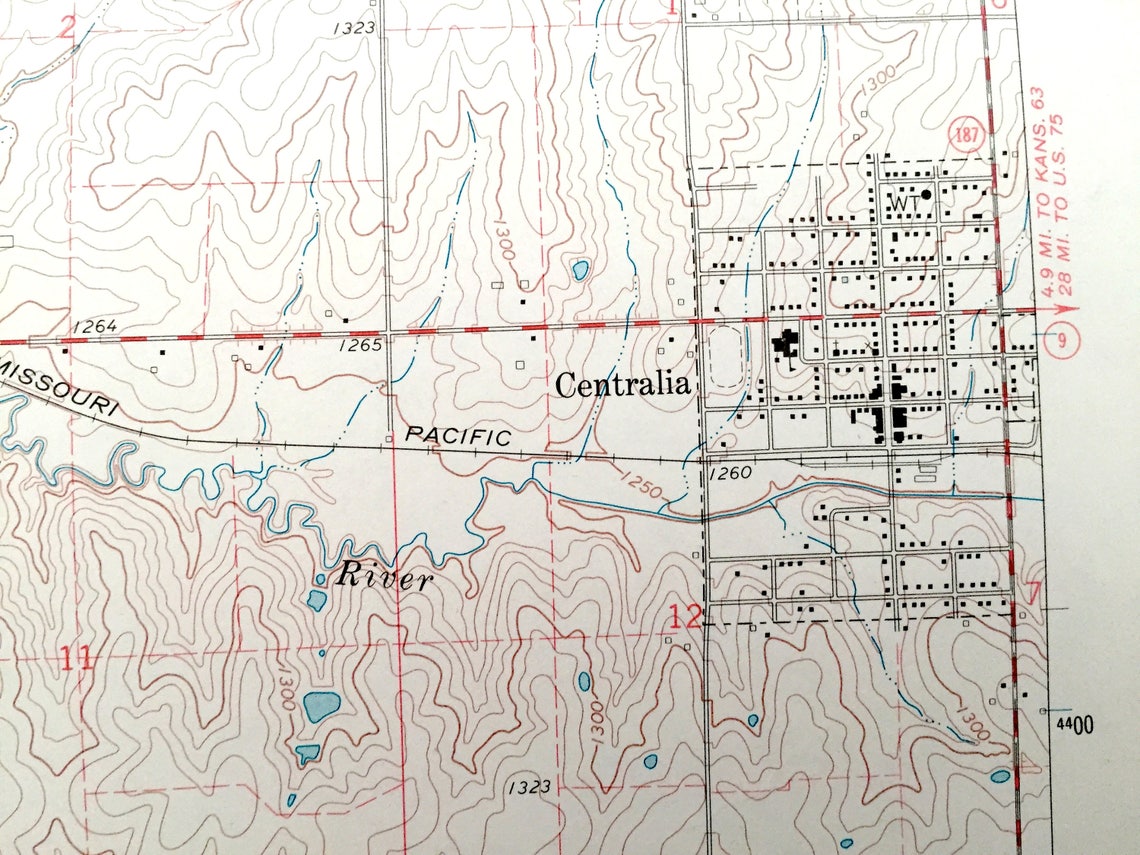 Antique Centralia Kansas 1969 US Geological Survey | Etsy