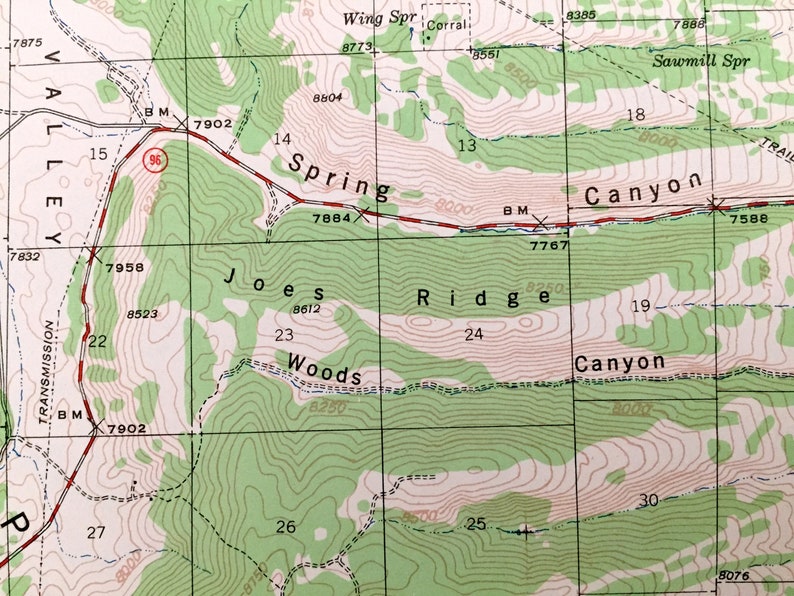 Antique Soldier Summit, Utah 1939 US Geological Survey Topographic Map ...