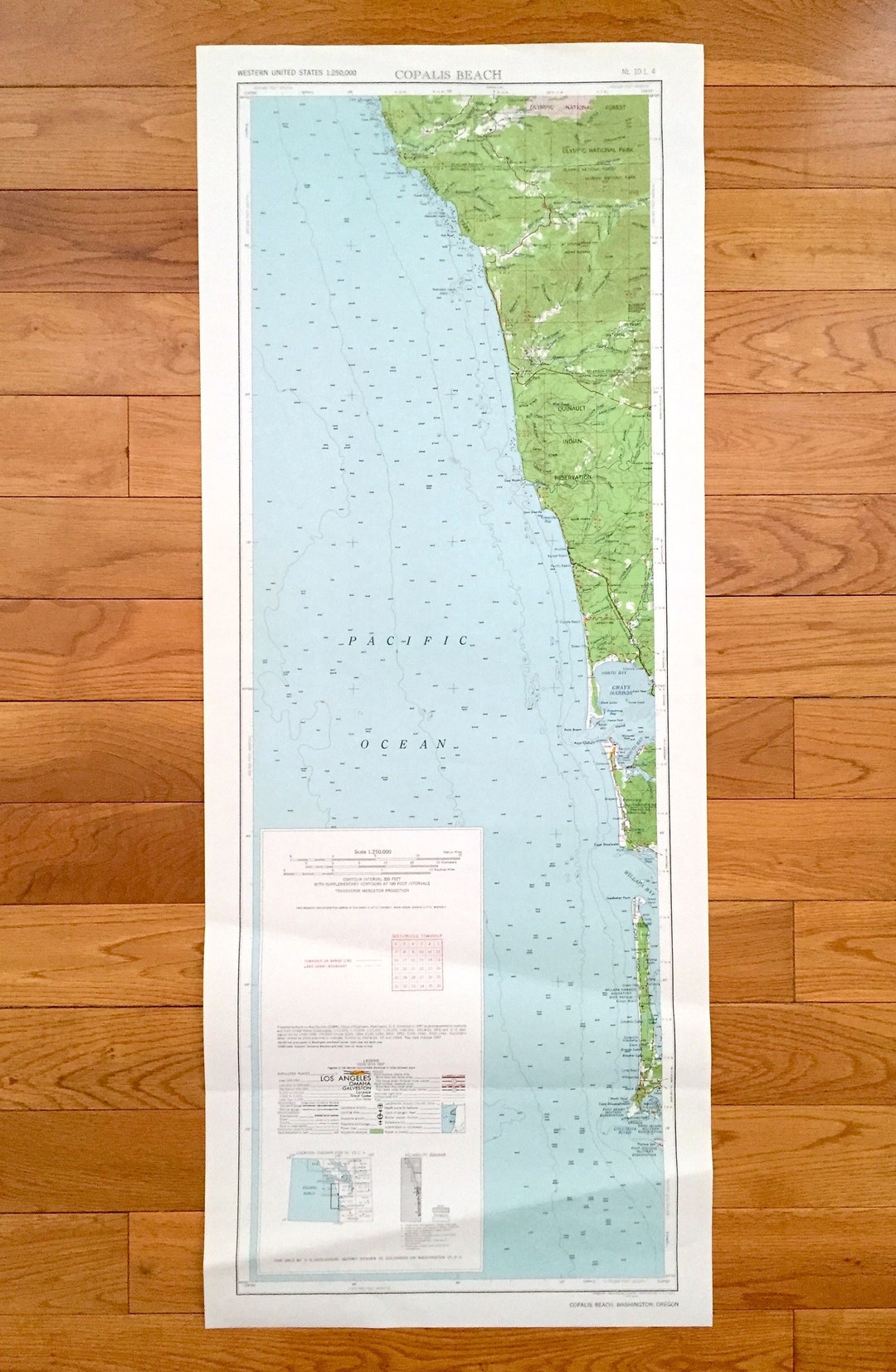 Antique Copalis Beach, Washington 1963 US Geological Survey Topographic ...