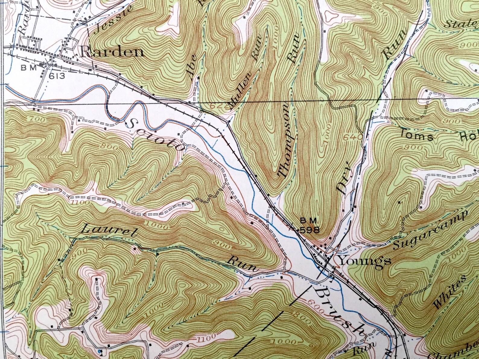Antique Otway Ohio 1915 US Geological Survey Topographic Map - Etsy UK