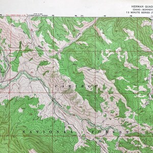 Antique Herman, Idaho 1966 US Geological Survey Topographic Map ...