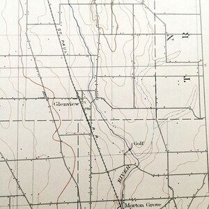 Antique Highwood, Illinois 1900 US Geological Survey Topographic Map ...