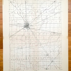 Antique Fostoria, Ohio 1903 US Geological Survey Topographic Map ...