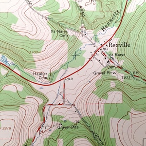 Antique Rexville, New York 1965 US Geological Survey Topographic Map ...
