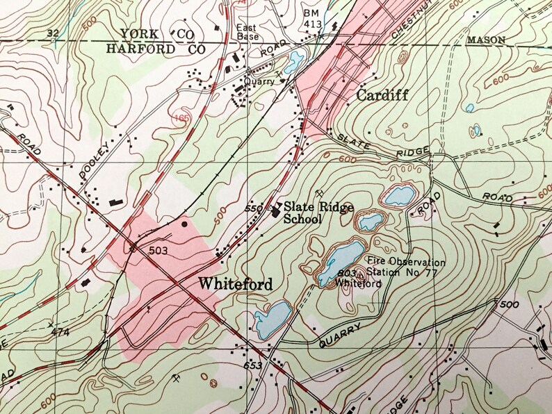 Antique Delta Pennsylvania 1999 US Geological Survey - Etsy