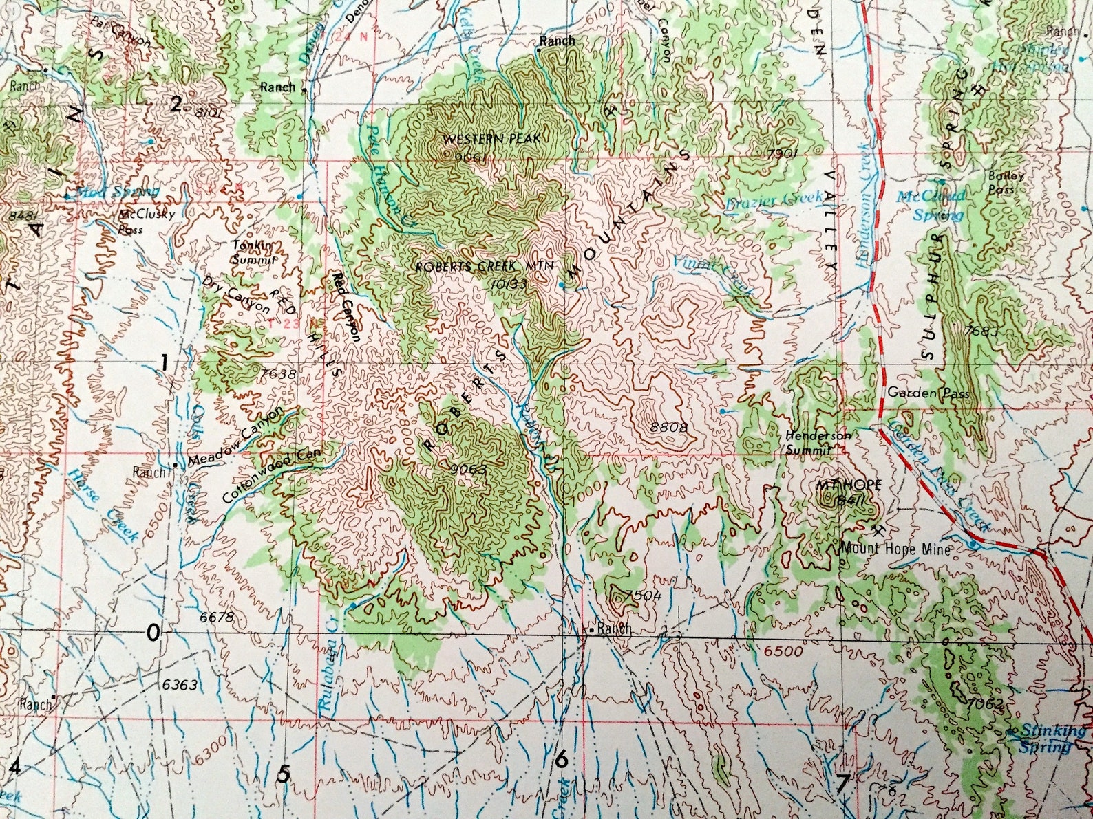 Antique Millett, Nevada 1955 US Geological Survey Topographic Map ...