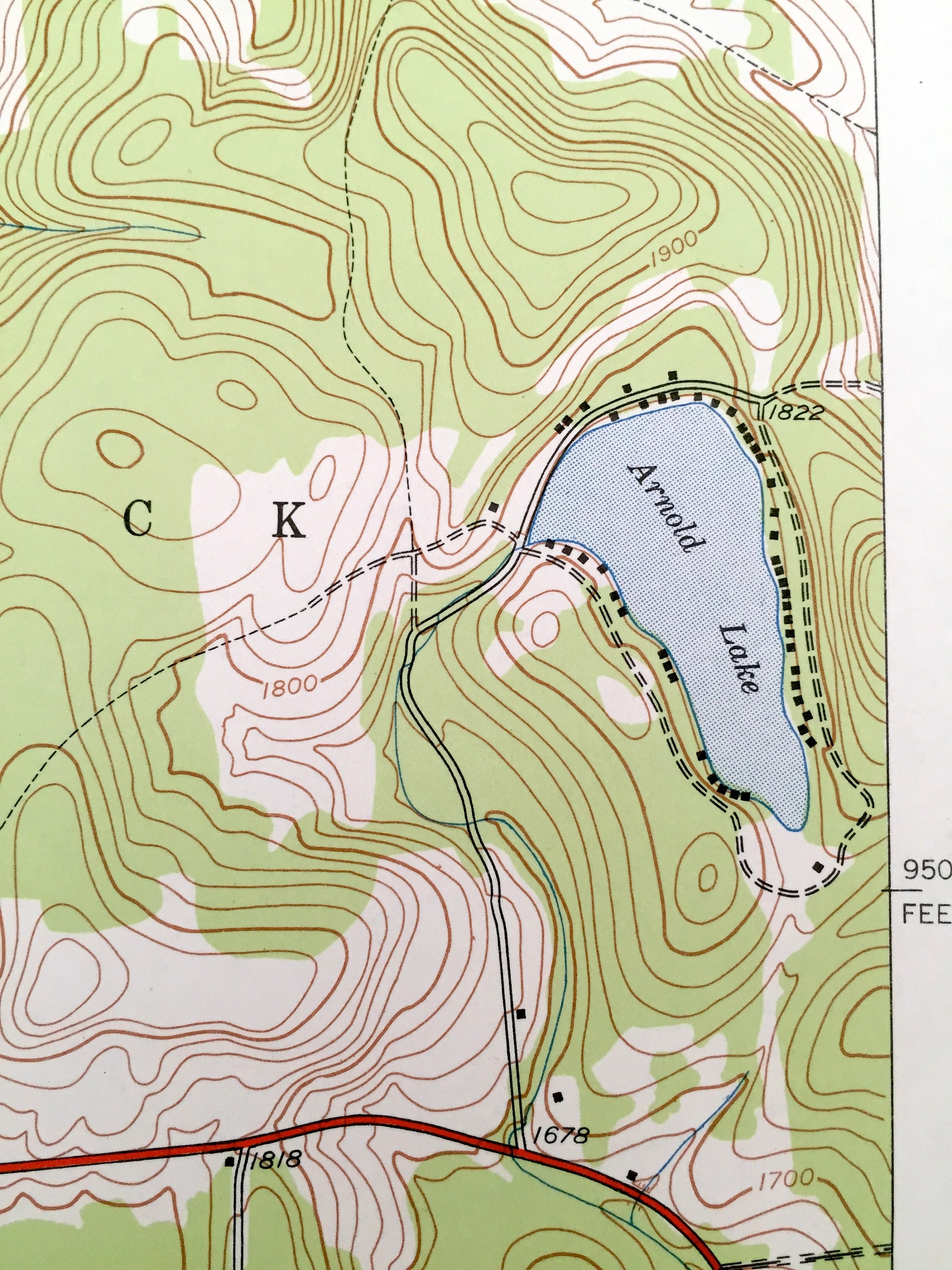 Antique Mt. Vision, New York 1943 US Geological Survey Topographic Map ...