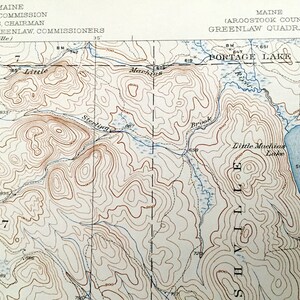 Antique Greenlaw, Maine 1933 US Geological Survey Topographic Map ...