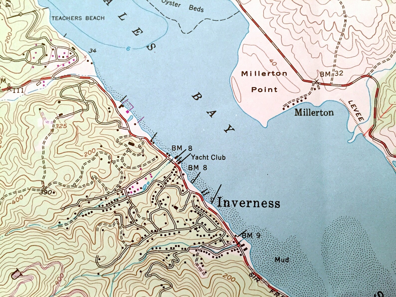 Antique Inverness California 1954 US Geological Survey | Etsy