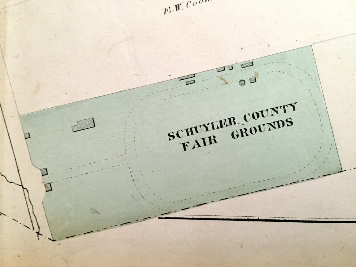 Antique 1874 Watkins Glen New York Map From Pomeroy Whitman | Etsy