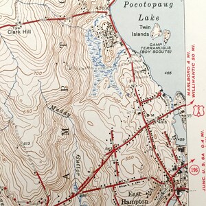 Antique Middle Haddam, Connecticut 1945 US Geological Survey ...
