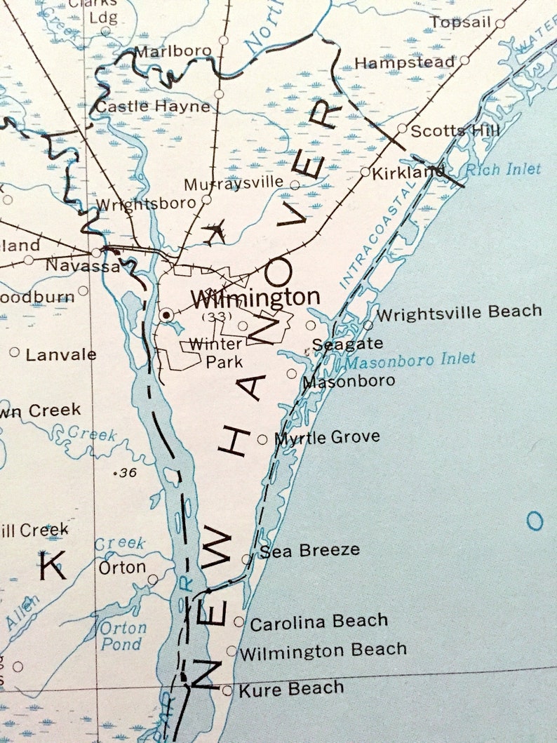 Antique North Carolina 1957 US Geological Survey Map – Outer Banks ...