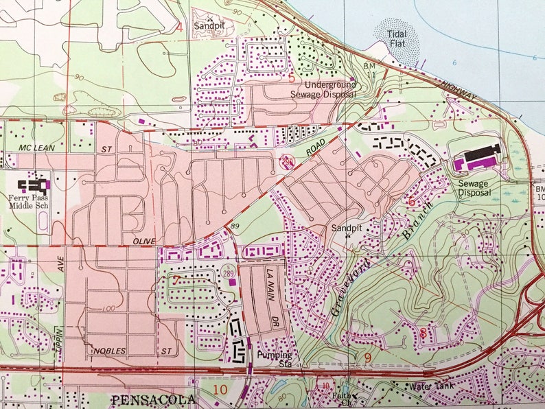Antique Pace, Florida 1978 US Geological Survey Topographic Map – Santa ...