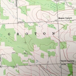 Antique West Groton, New York 1970 US Geological Survey Topographic Map ...