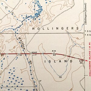 Antique Theodore, Alabama 1943 US Geological Survey Topographic Map ...