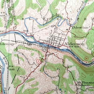 Antique Alderson West Virginia 1921 US Geological Survey - Etsy Canada