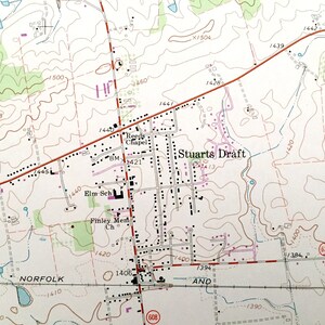 Antique Stuarts Draft, Virginia 1964 US Geological Survey Topographic ...