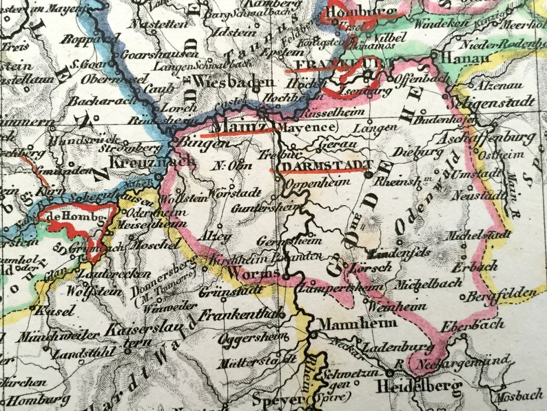 Antique 1832 Ancient Germany Map From JG Heck's Atlas | Etsy
