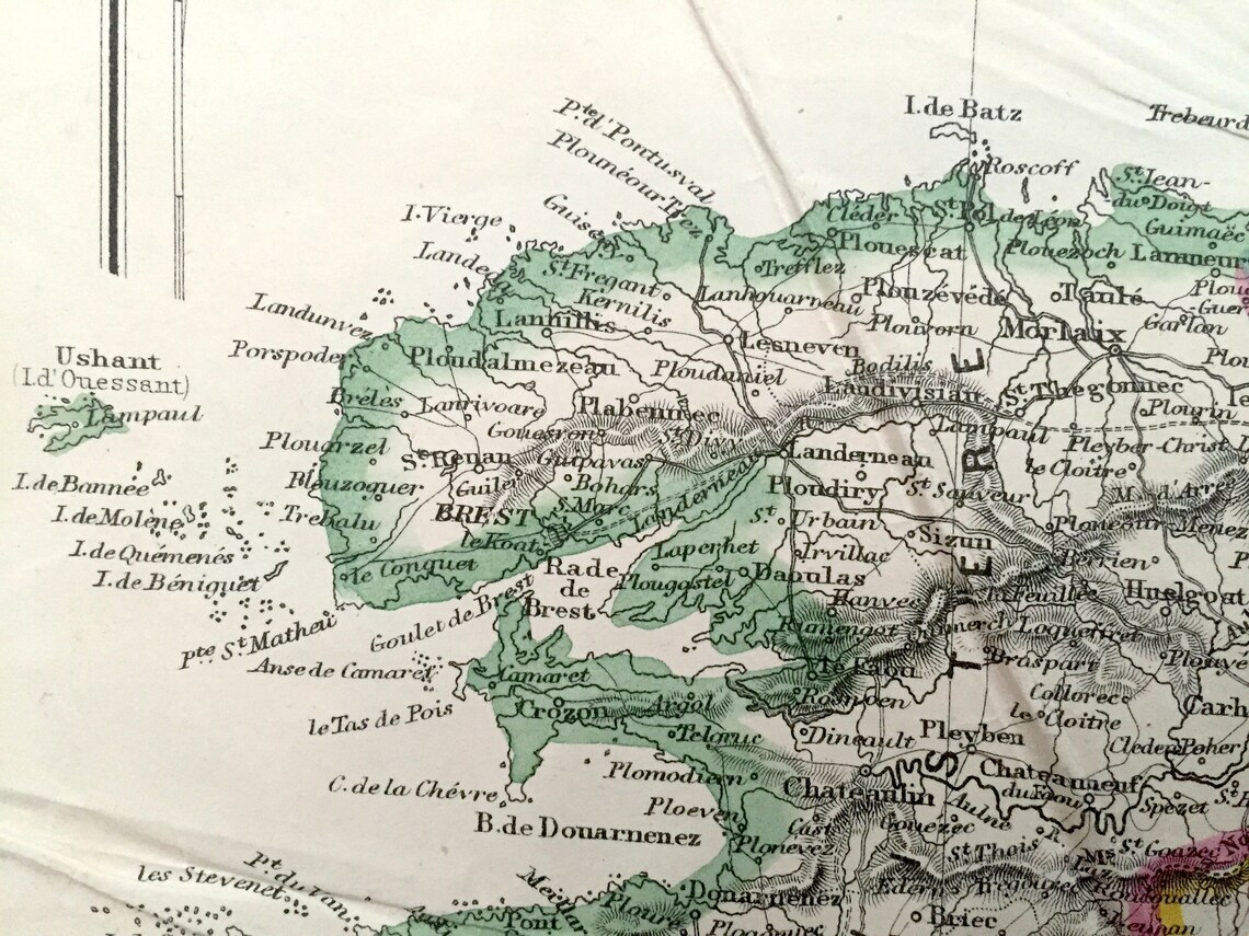 Antique 1863 France Map by Lowry & Weekly Dispatch – Paris, Versailles ...