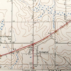 Antique Theodore, Alabama 1943 US Geological Survey Topographic Map ...
