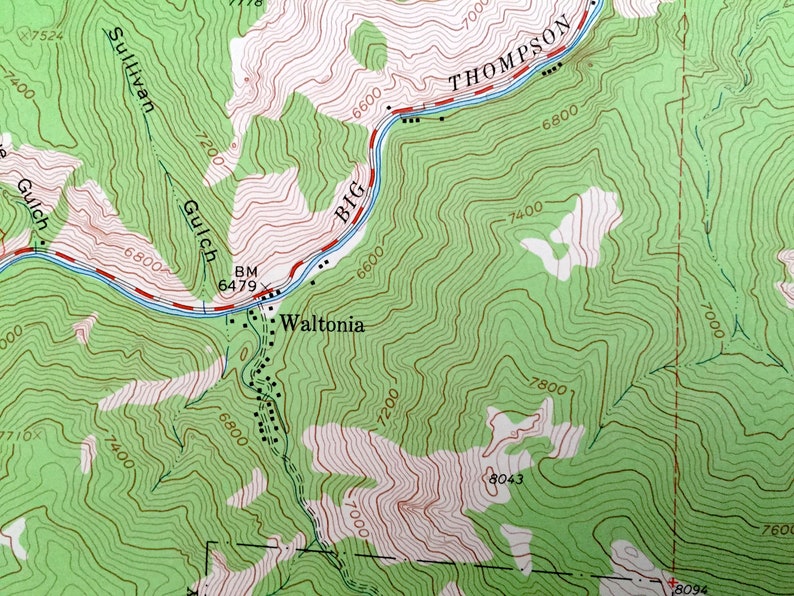 Antique Drake Colorado 1962 US Geological Survey Topographic | Etsy