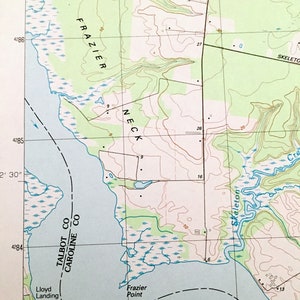 Antique Preston, Maryland 1988 US Geological Survey Topographic Map ...