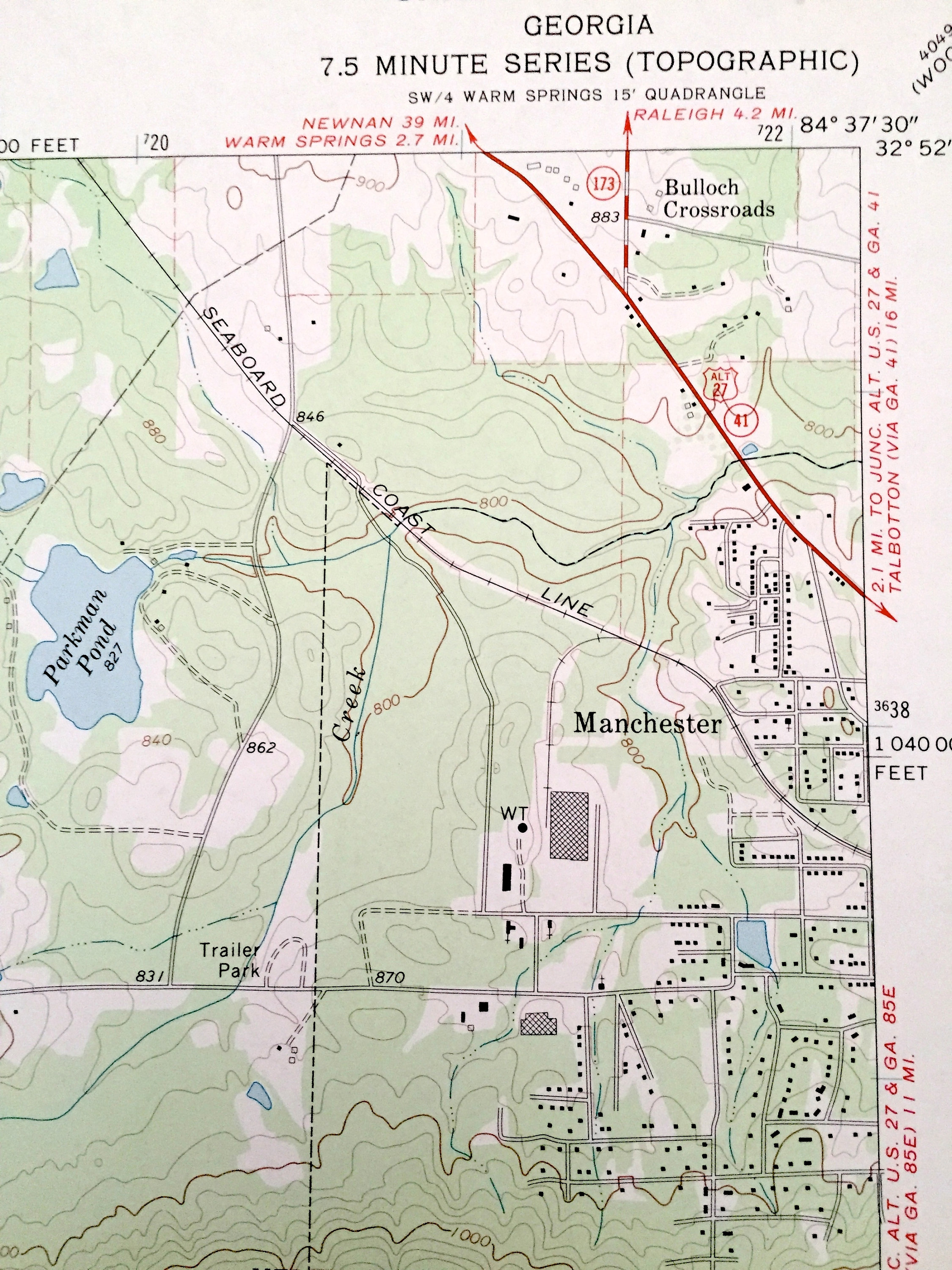 Antique Shiloh Georgia 1971 US Geological Survey Topographic - Etsy España