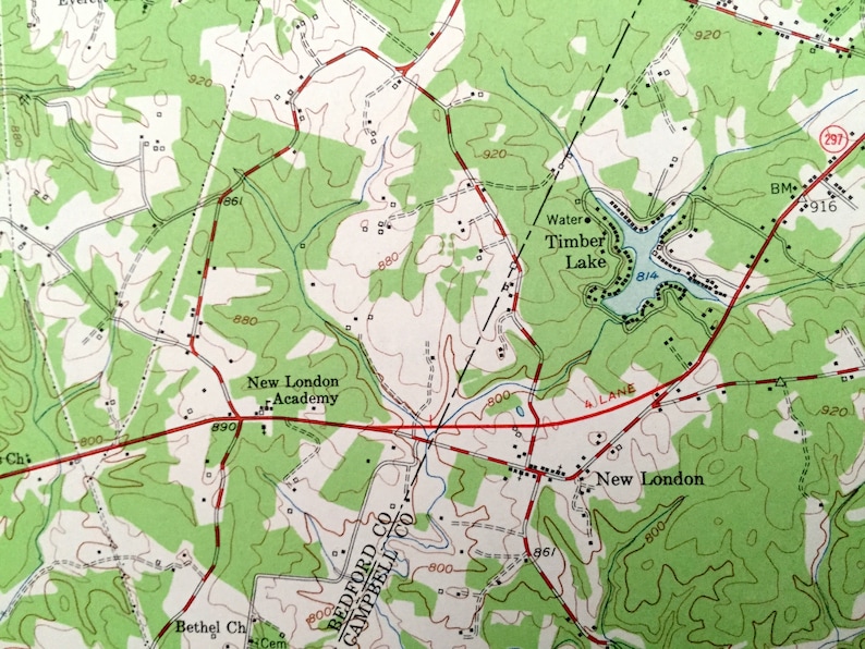 Antique Goode Virginia 1950 US Geological Survey Topographic | Etsy