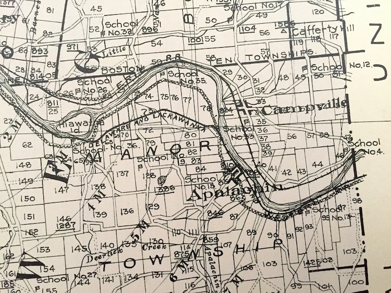 Antique Tioga County New York 1911 New Century Atlas Map | Etsy