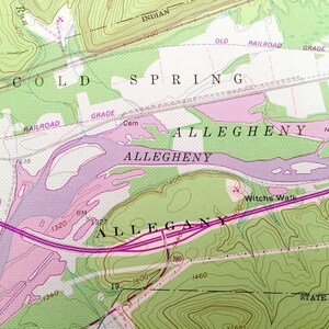 Antique Red House, New York 1962 US Geological Survey Topographic Map ...