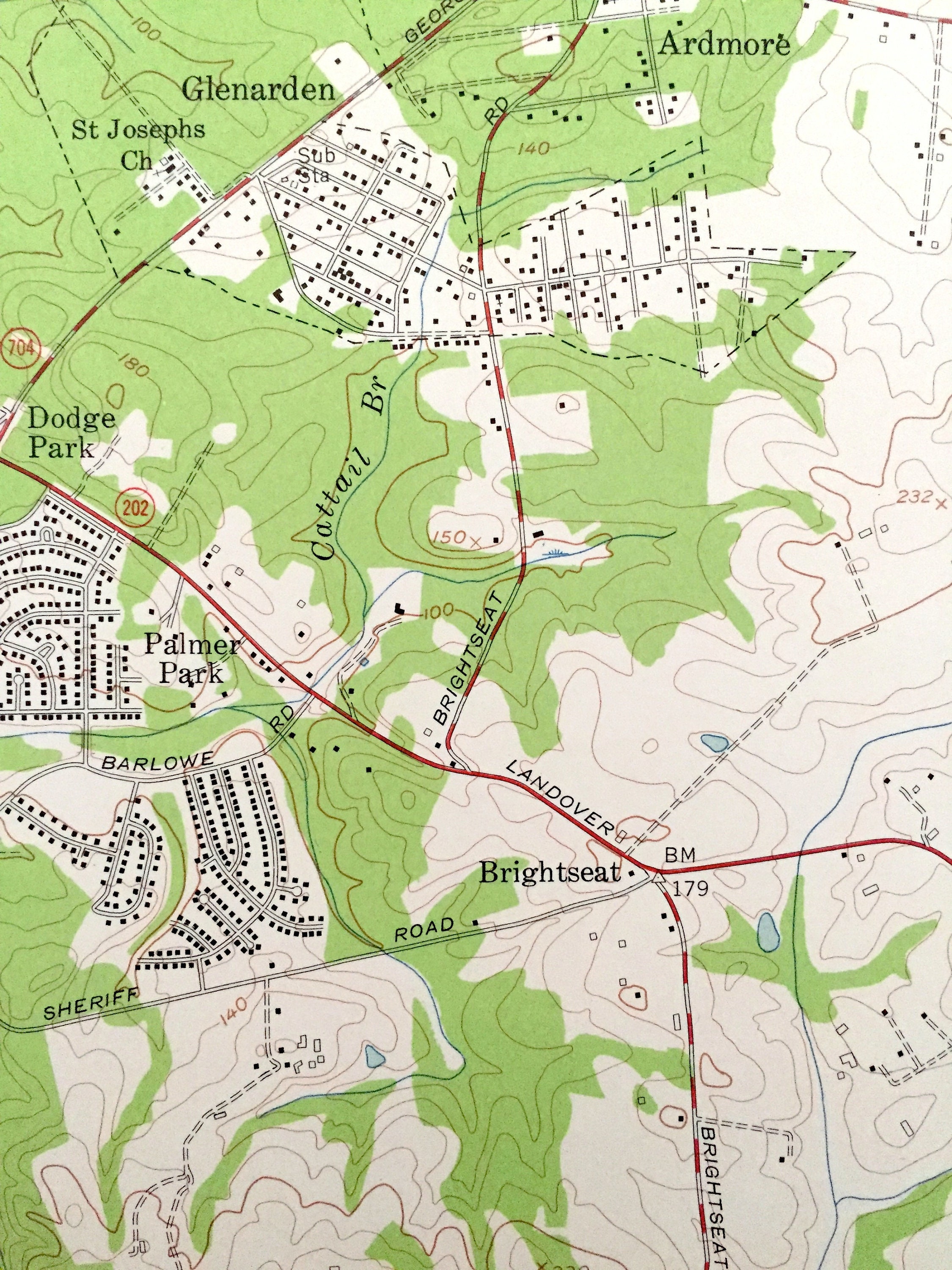 Antique Lanham Maryland 1957 US Geological Survey | Etsy