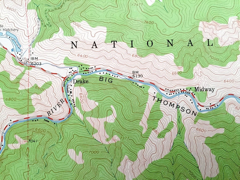 Antique Drake Colorado 1962 US Geological Survey Topographic | Etsy