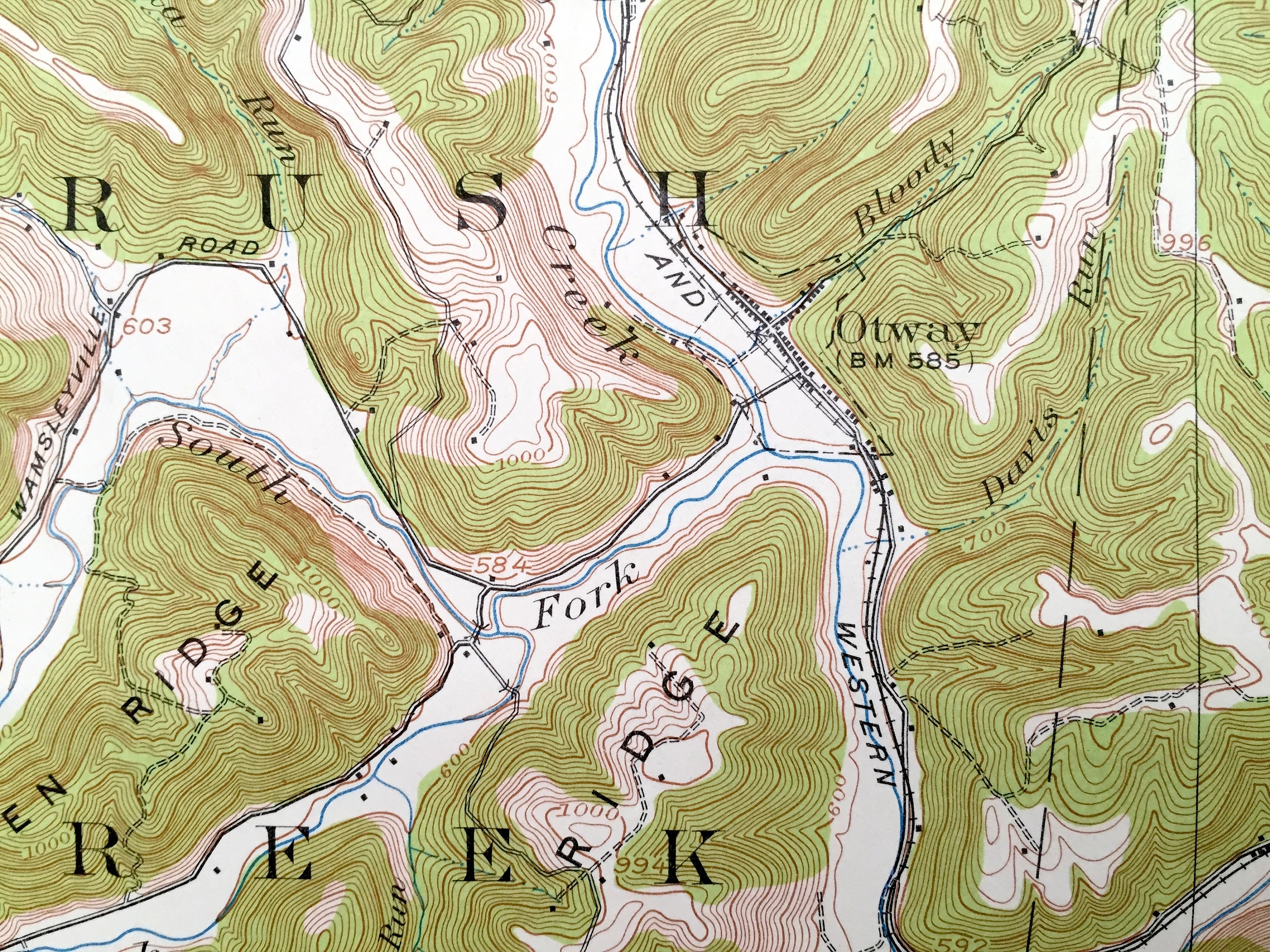 Antique Otway Ohio 1915 US Geological Survey Topographic Map - Etsy
