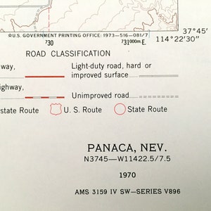 Antique Panaca, Nevada 1970 US Geological Survey Topographic Map ...