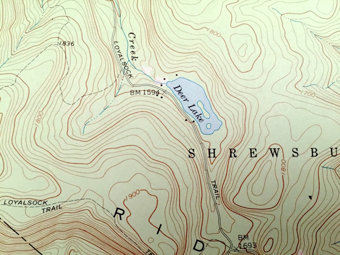 Antique Picture Rocks Pennsylvania 1970 US Geological Survey | Etsy