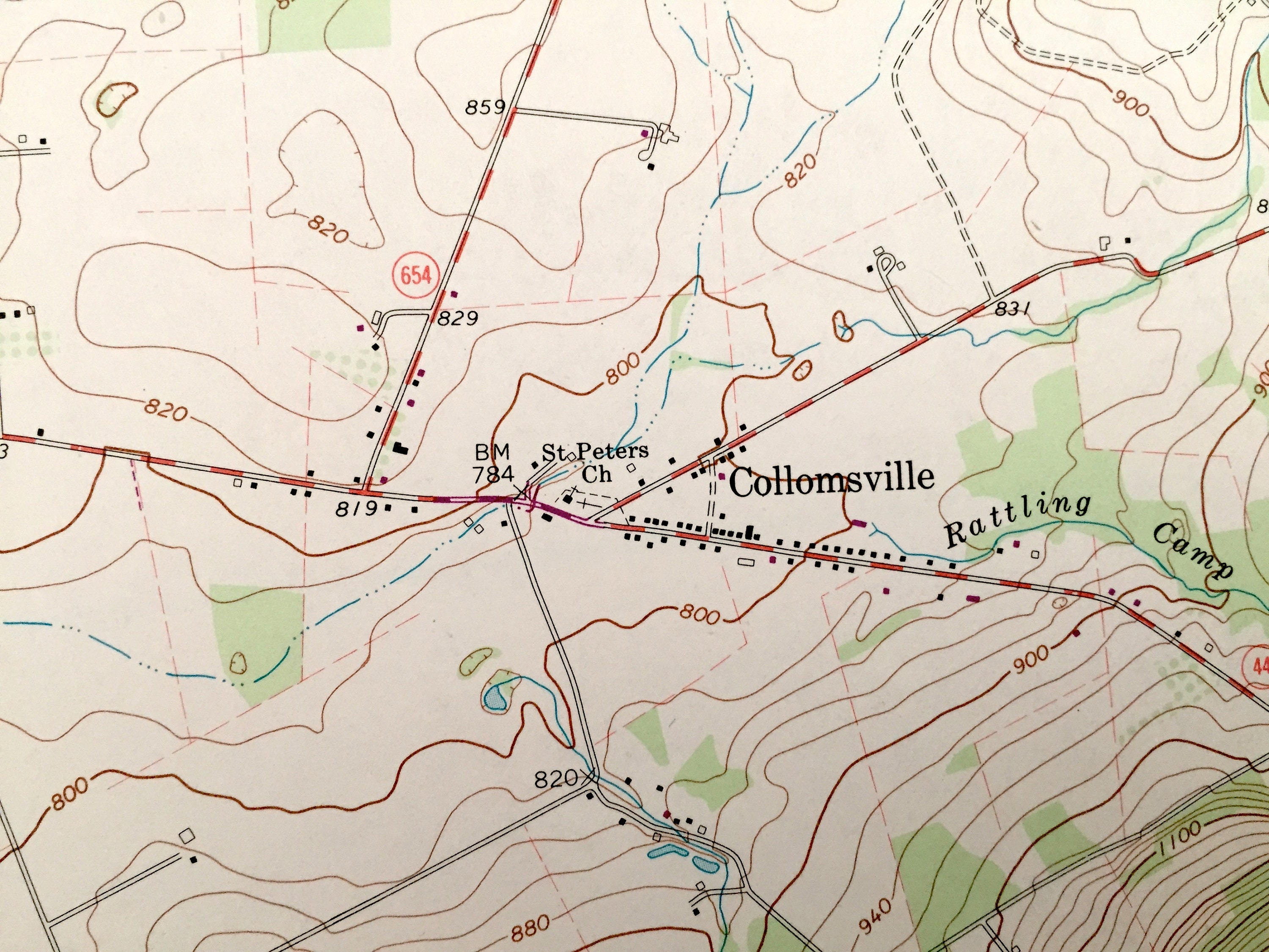Antique Linden, Pennsylvania 1965 US Geological Survey Topographic Map ...
