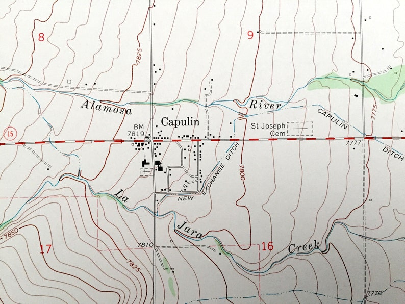 Antique Capulin Colorado 1968 US Geological Survey | Etsy