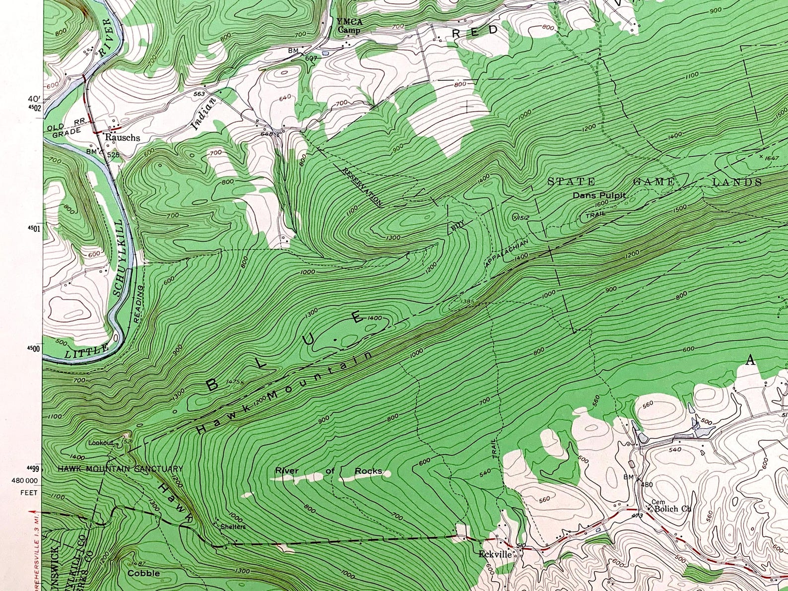 Antique New Ringgold, Pennsylvania 1956 US Geological Survey ...