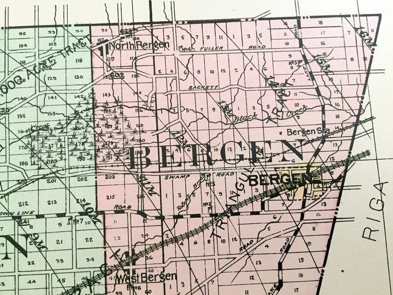 Antique Genesee County New York 1911 New Century Atlas Map - Etsy