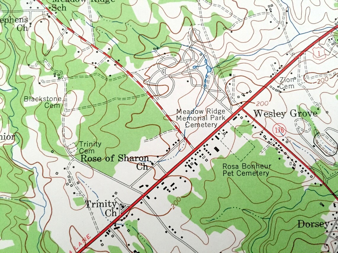 Antique Savage Maryland 1957 US Geological Survey Topographic | Etsy