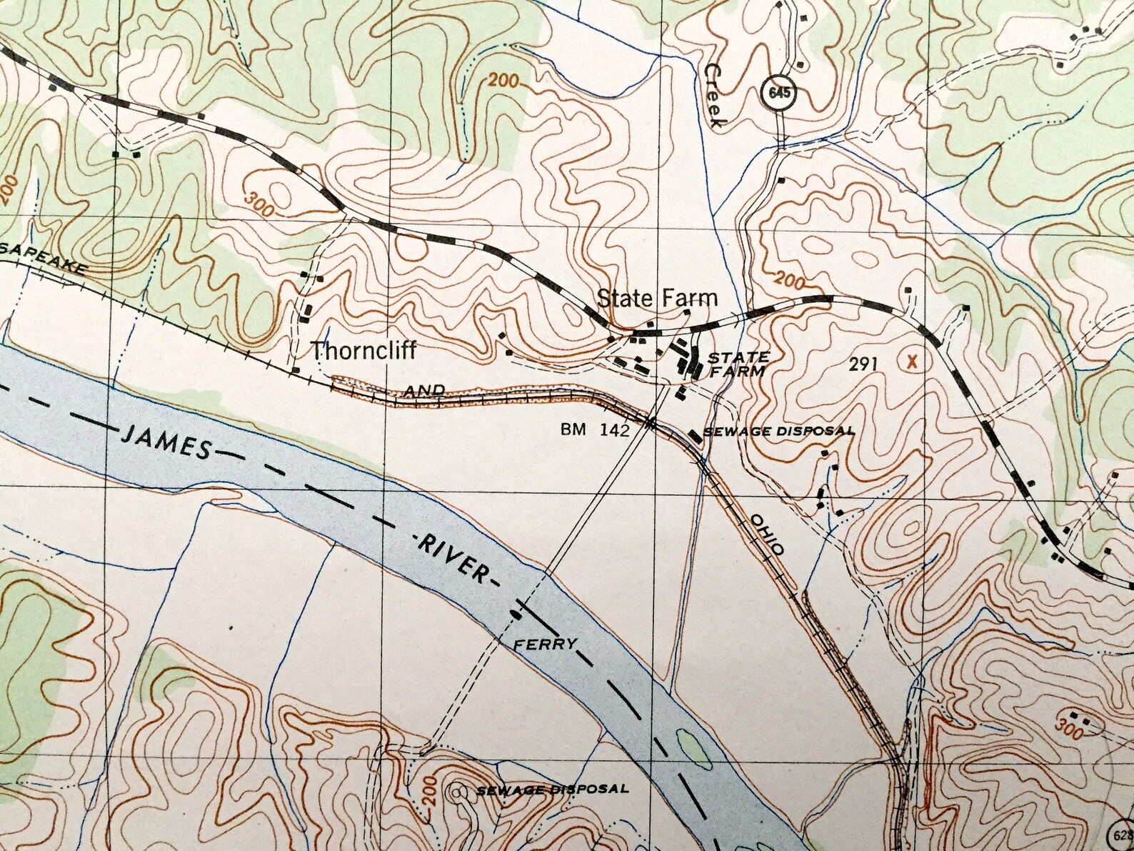 Antique Perkinsville Virginia 1943 US Army Topographic Map | Etsy