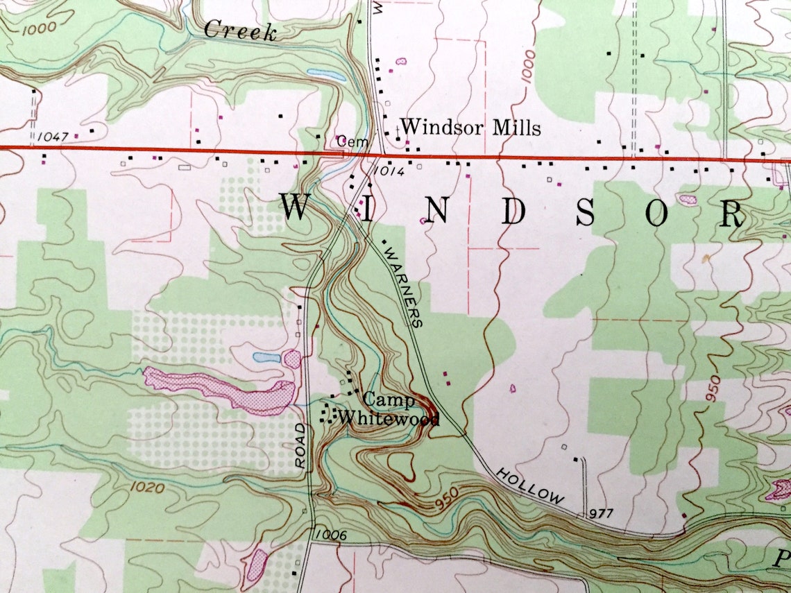 Antique Windsor Ohio 1959 US Geological Survey Topographic - Etsy